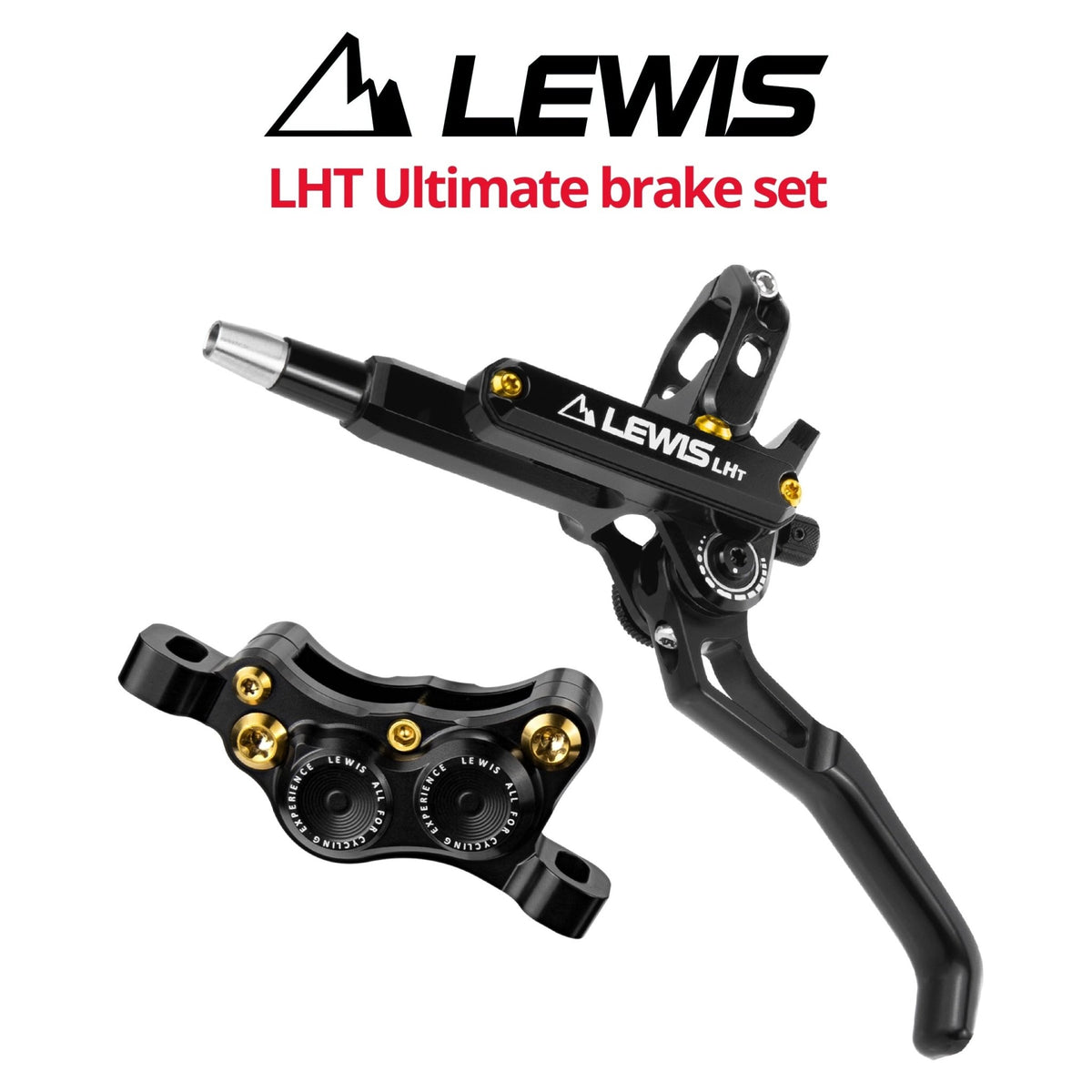 Lewis LHT Ultimate 4-Piston Disc Brake Set, front & rear ...