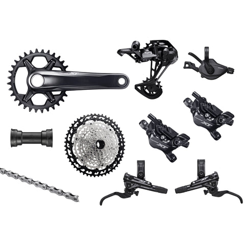 Shimano Deore XT M8100 Groupset, 1x12, with crankset & 4-piston brakes | Bikecomponents.ca